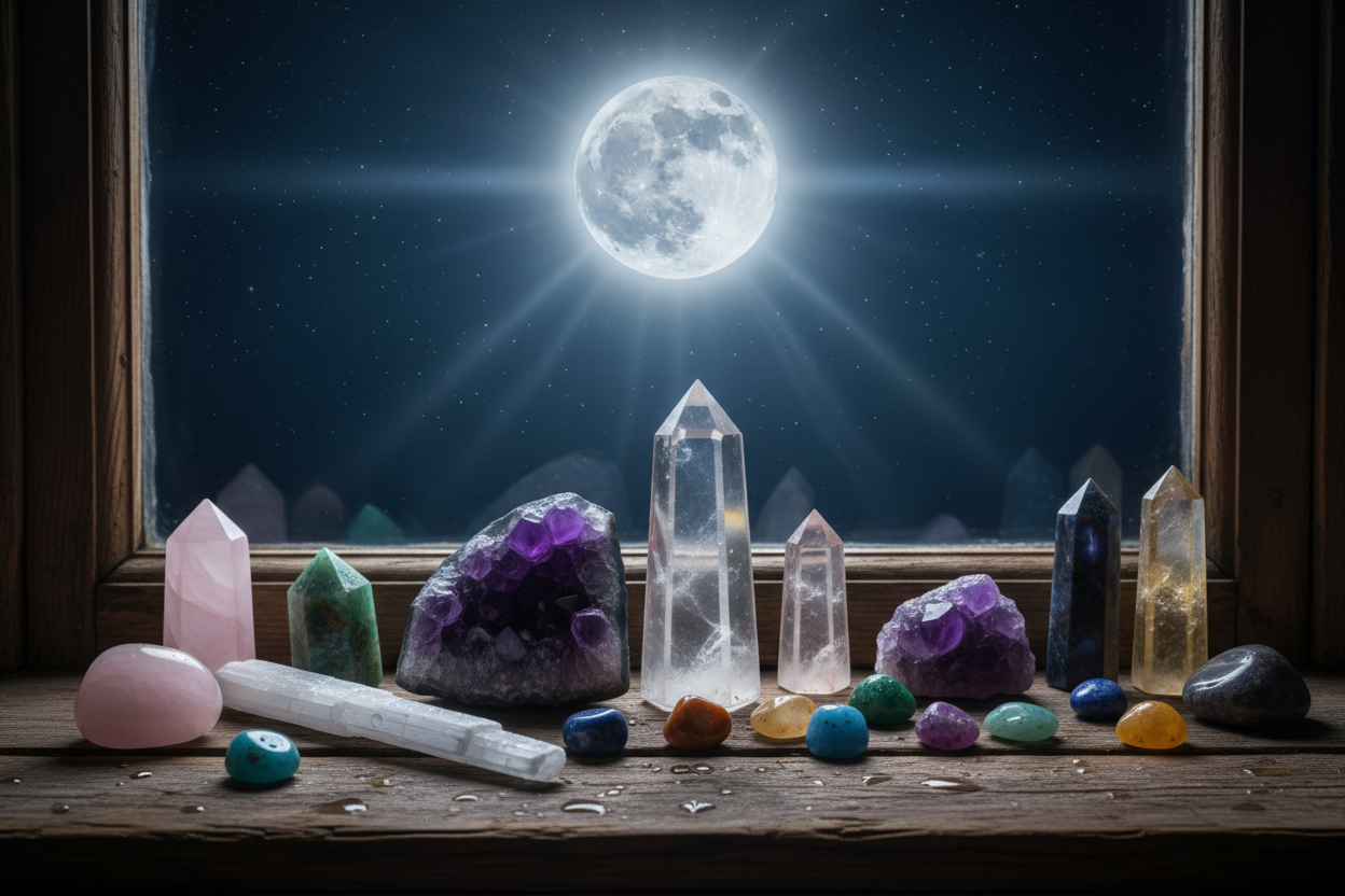 How to Charge Crystals Under Full Moon: Complete Lunar Charging Guide – Nicole's ritual universe
