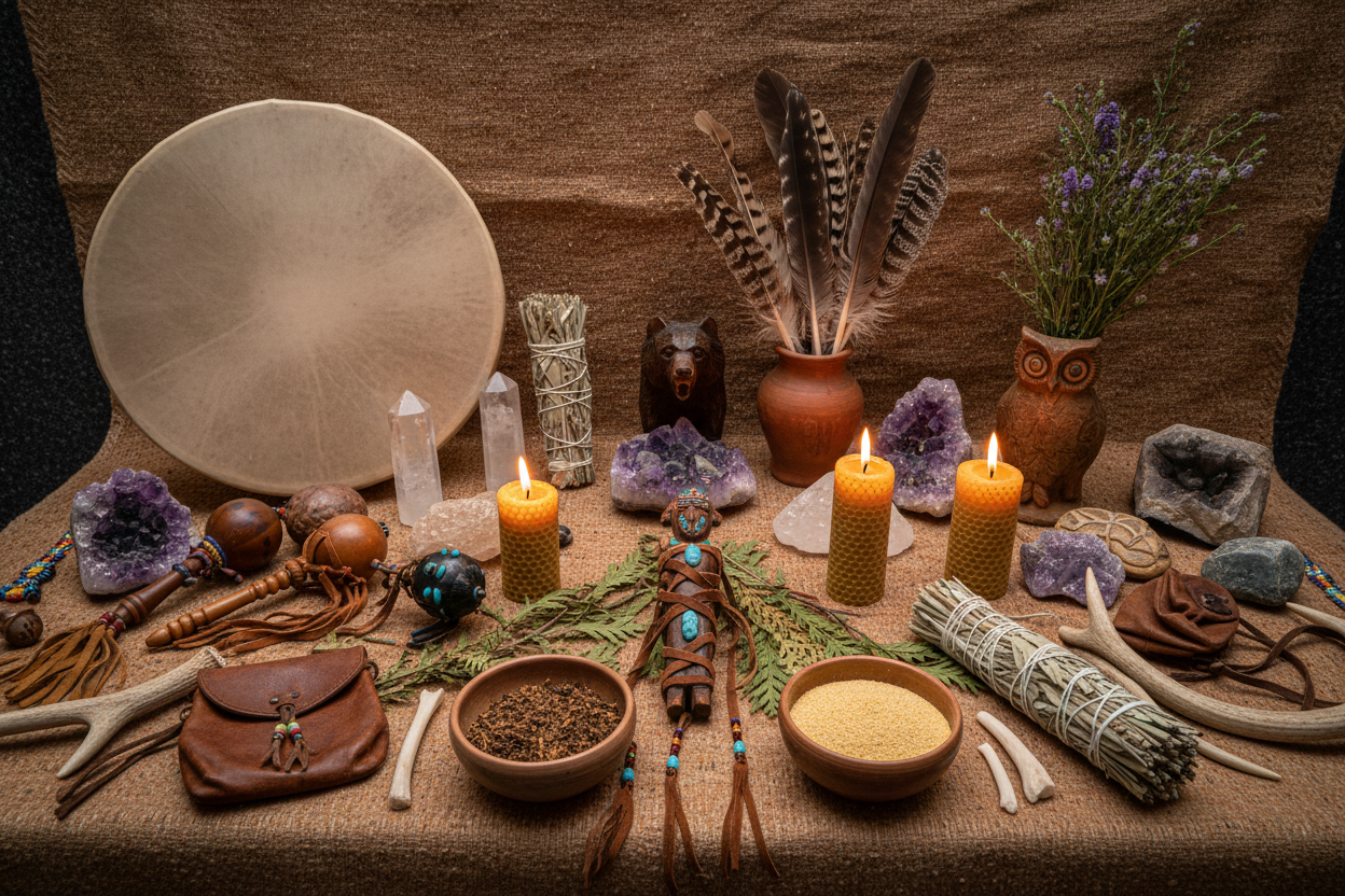 The Shamanic Altar: Tools, Rattles, Drums & Sacred Objects - Complete Guide – Nicole's ritual ...