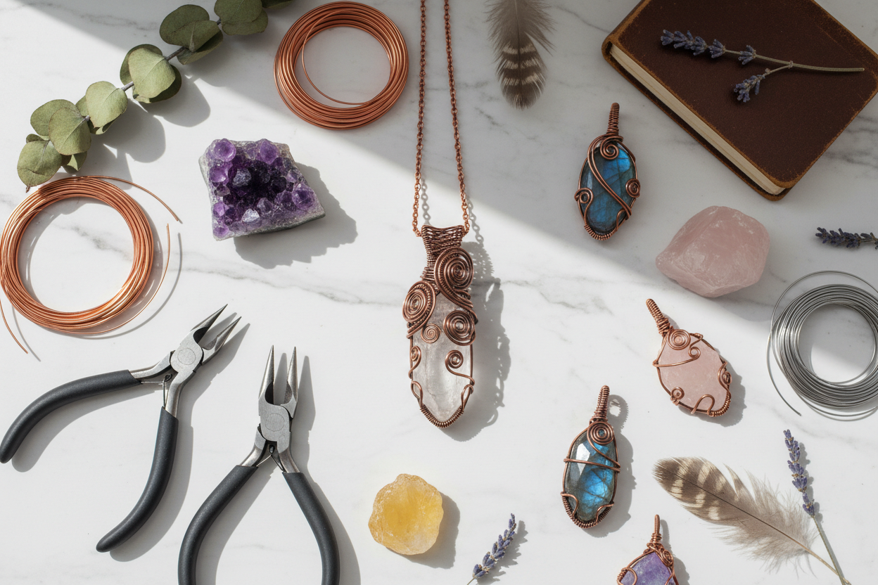 DIY Wire-Wrapped Crystal Jewelry Tutorial: Beginner's Guide (No Soldering) – Nicole's ritual ...
