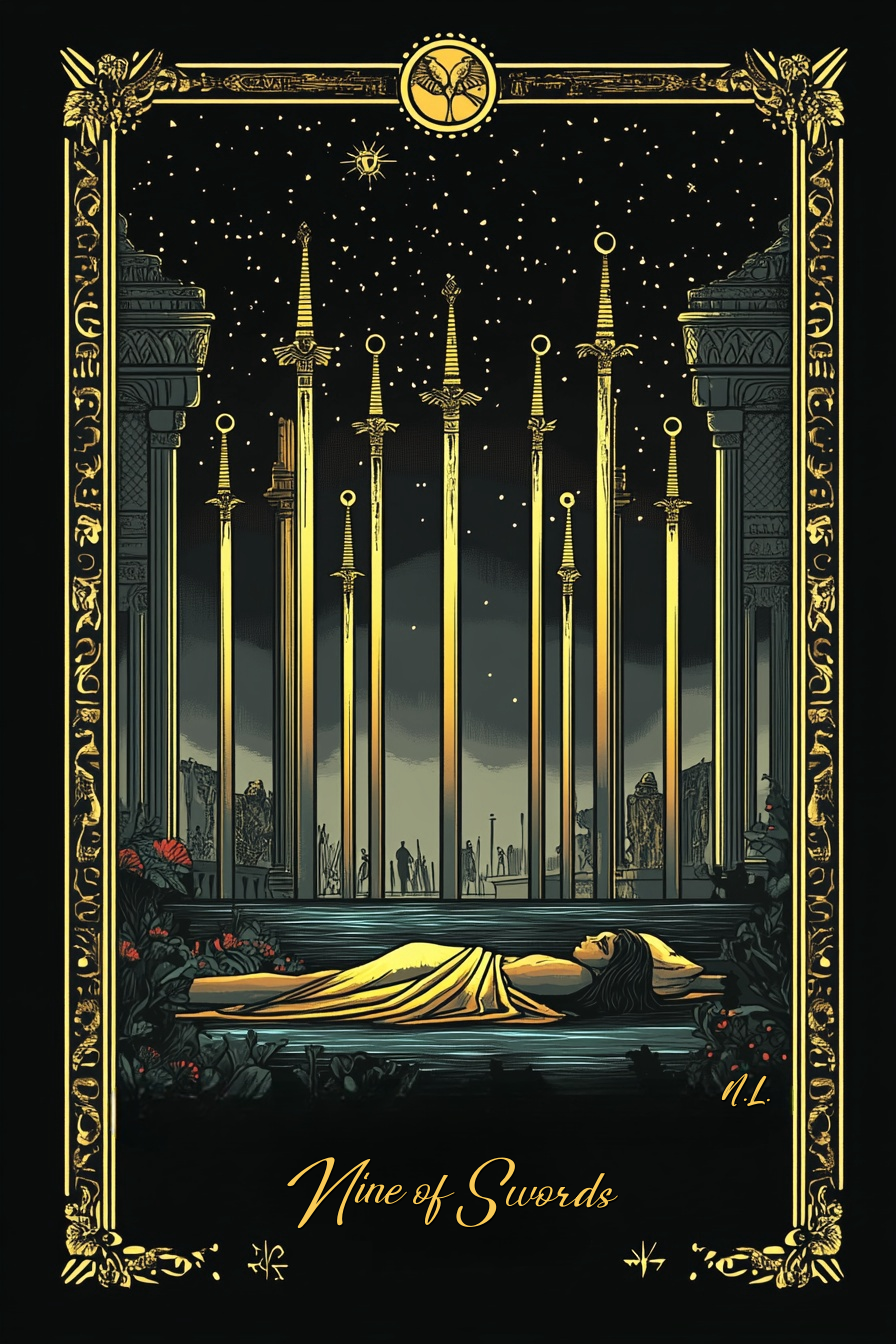Nine of Swords Light Path Tarot: Anxiety, Nighttime Fears & Finding ...