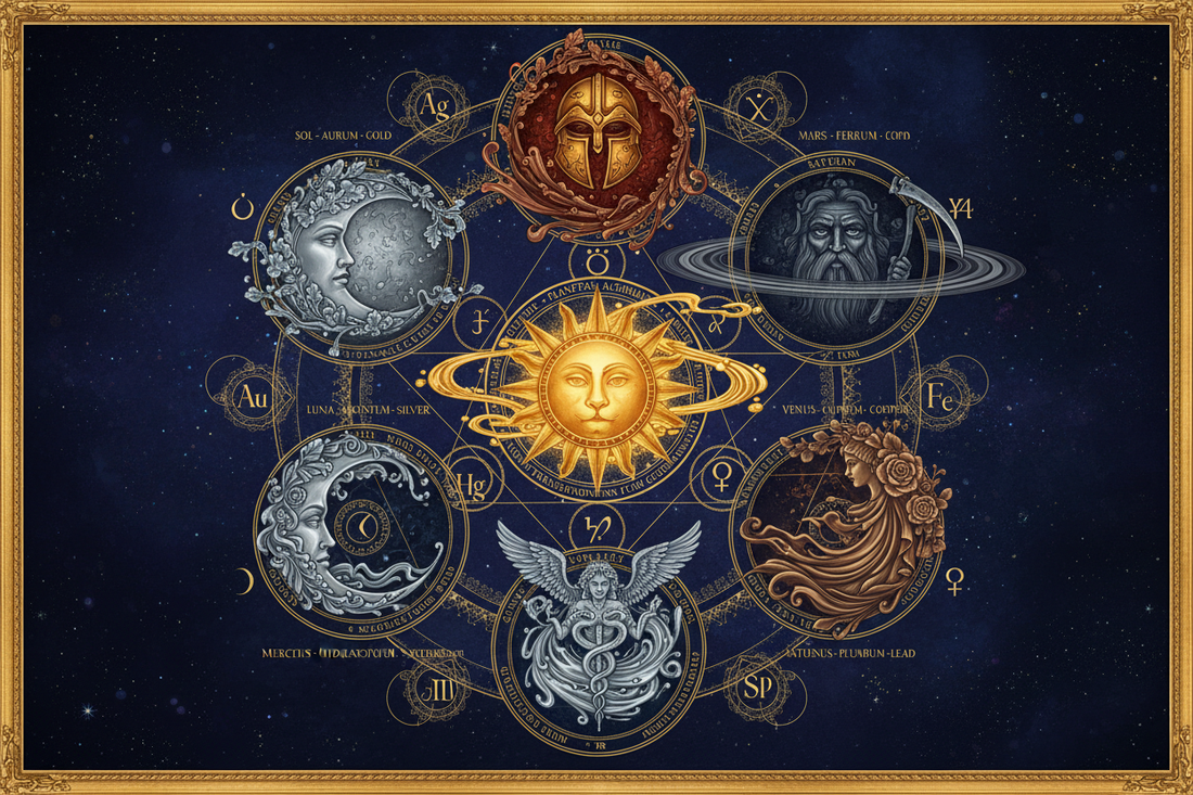 Alchemical Planets: Sun, Moon, Mercury, Venus, Mars, Jupiter, Saturn ...