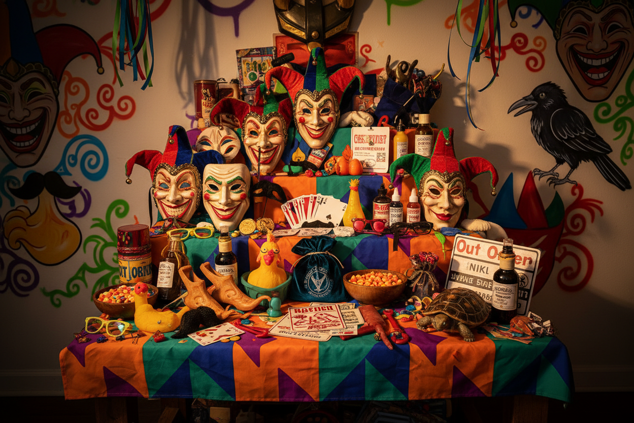 April Fools' Altar: Masks, Jokes & Trickster Symbols – Nicole's ritual ...
