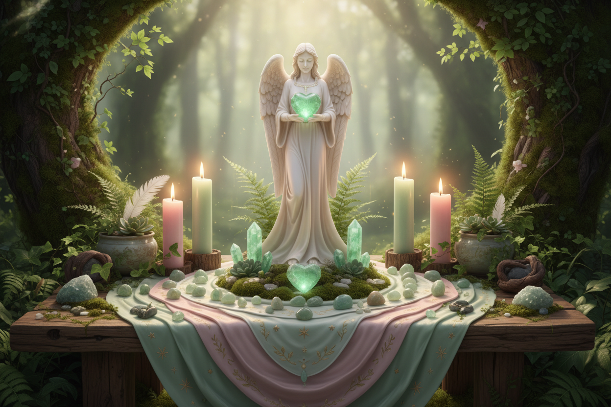 Archangel Ariel Crystals & Tools | Green Aventurine, Nature Altar ...