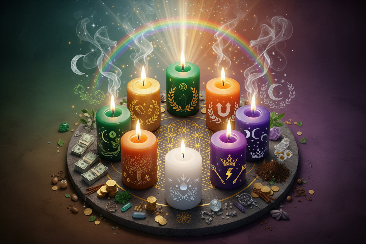 Candle Colors for Money: Complete Guide to Money & Prosperity Candle Colors – Nicole's ritual ...