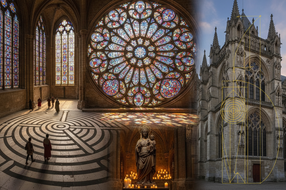 Chartres Cathedral: Gothic Sacred Geometry, Labyrinth & Rose Windows ...