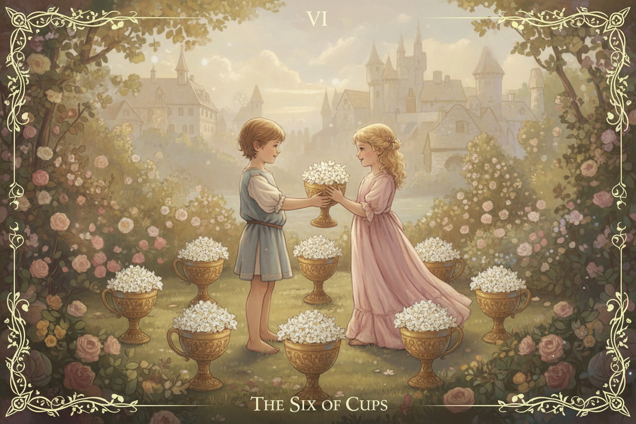 Six of Cups Tarot Card: Complete Guide to Meaning & Symbolism – Nicole ...