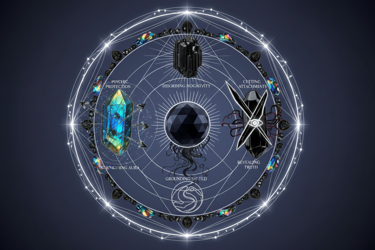 Crystals for Boundaries: Black Tourmaline, Labradorite, Obsidian ...