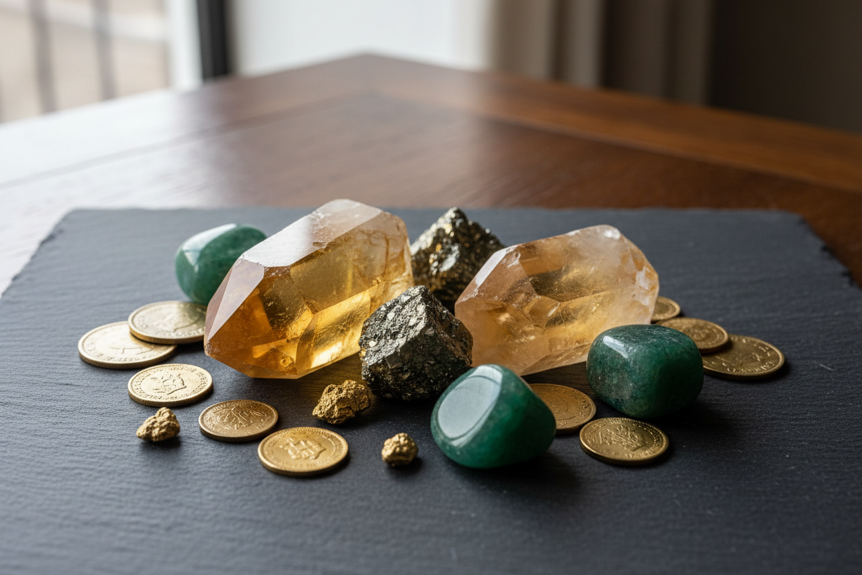 Crystals for Wealth: Citrine, Pyrite, and Green Aventurine Explained ...