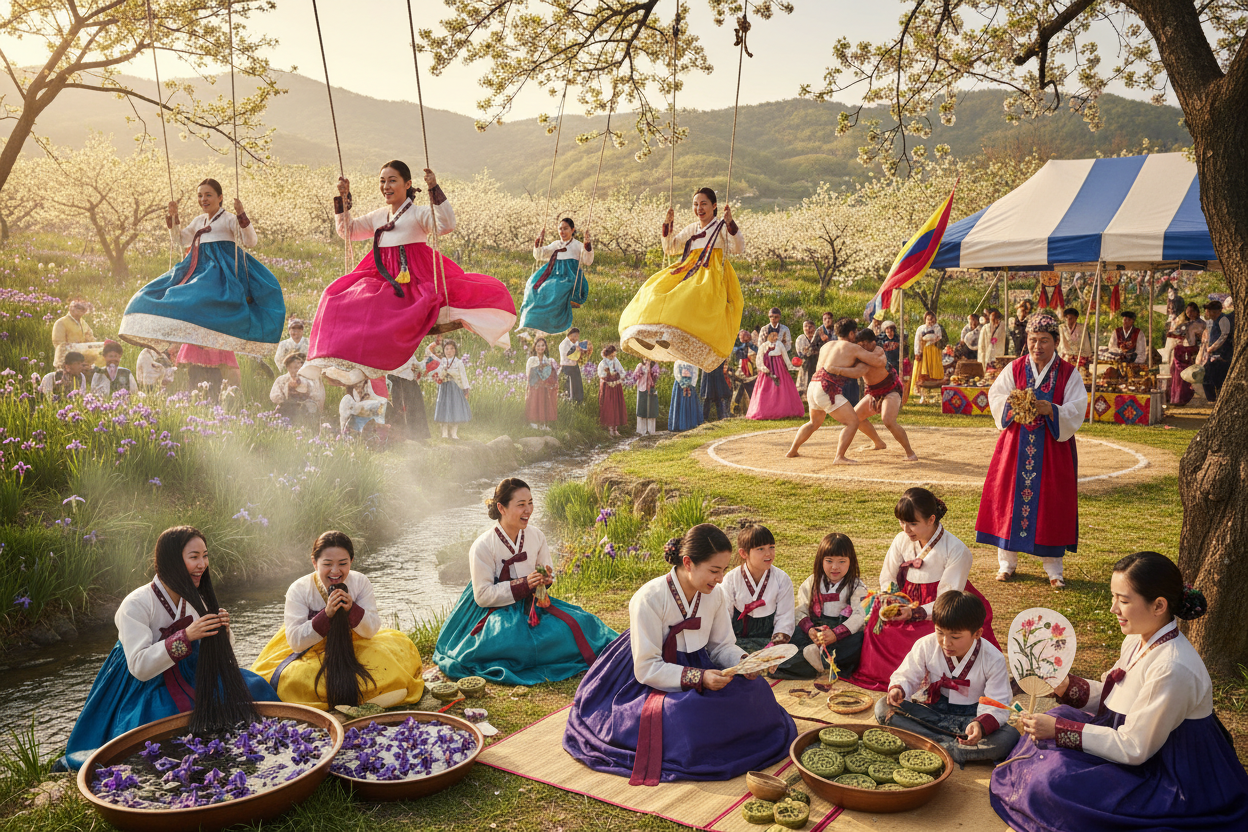 Dano: Korean Spring Festival - Swing Riding, Iris Hair Washing & Evil ...