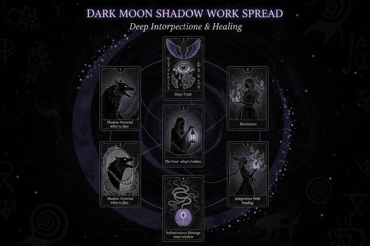 Dark Moon Tarot Spread: Shadow Work | Void & Rebirth Magic – Nicole's ...