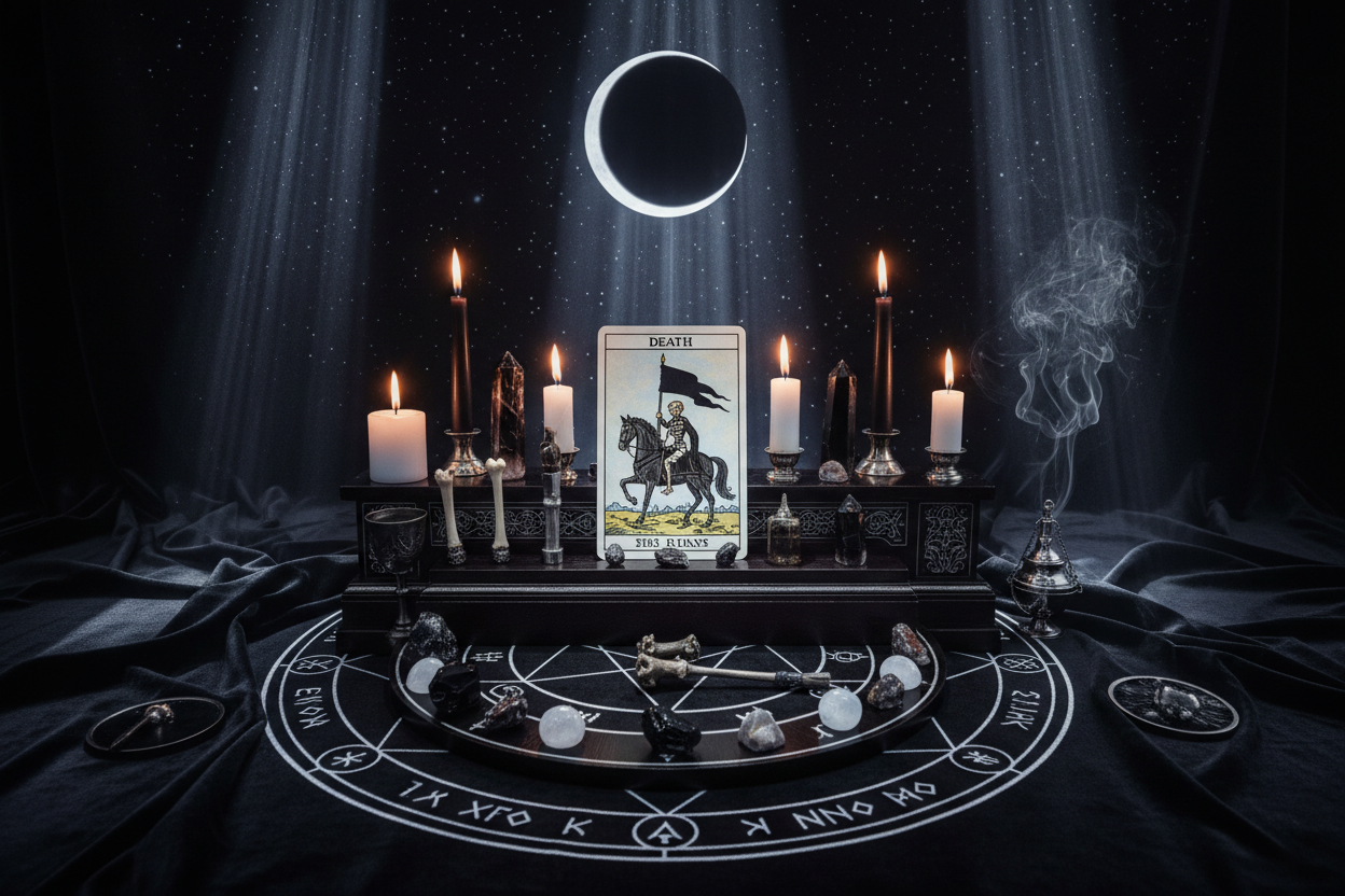 Death Tarot Ritual: New Moon Manifestation Through Endings & Rebirth ...