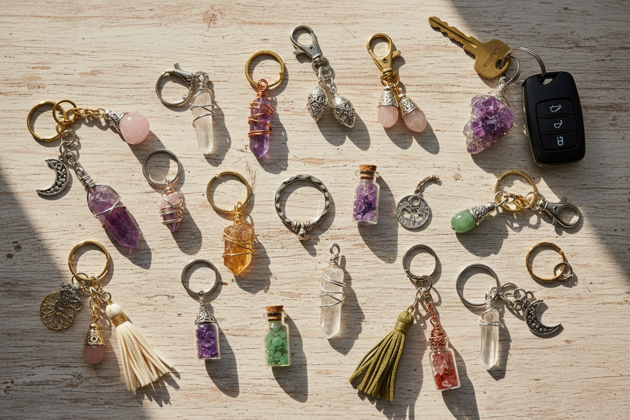 DIY Crystal Keychains: 5 Methods for Portable Protection & Magic ...