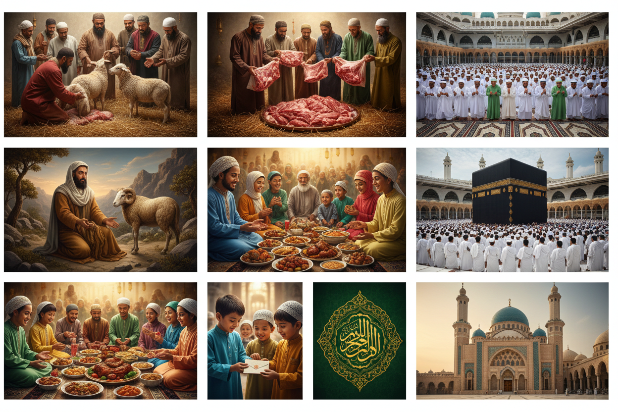Eid al-Adha: Islamic Sacrifice Festival - Animal Sacrifice, Hajj ...