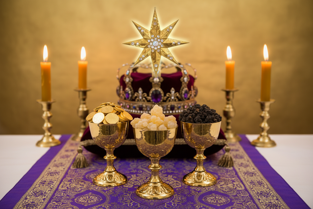 Epiphany Altar: Gold, Frankincense, Myrrh, and Sacred Kingship – Nicole ...