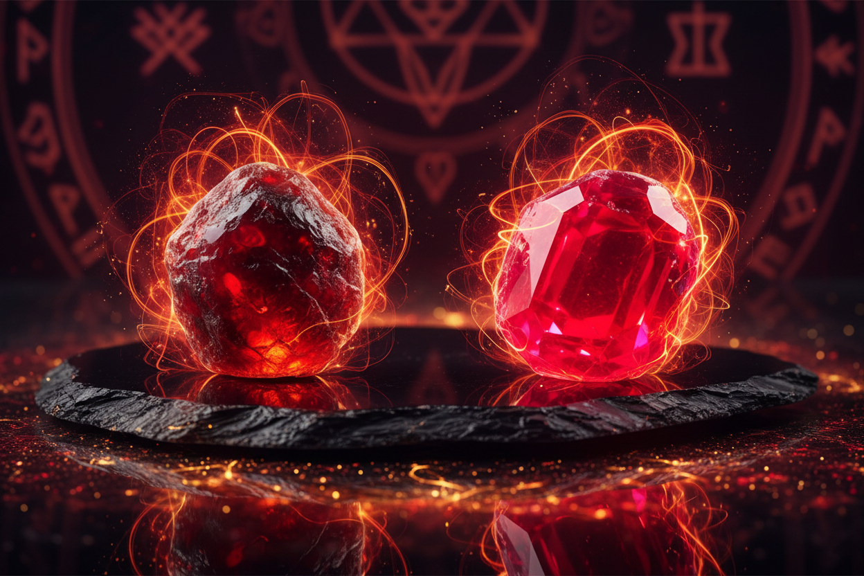 Garnet vs Ruby: Passion & Vitality | Grounded vs Intense Life Force – Nicole's ritual universe
