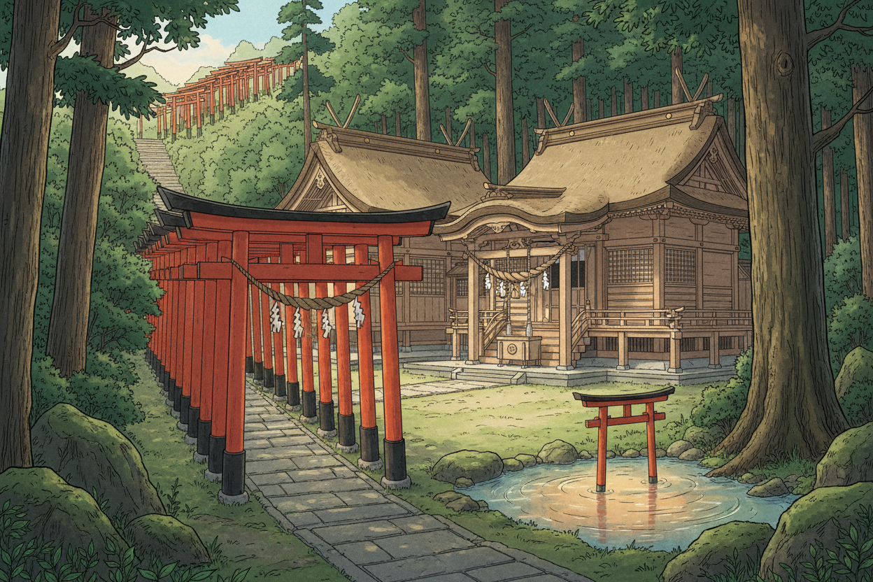 Japanese Shinto Shrines: Torii Gates, Natural Materials, and Kami ...