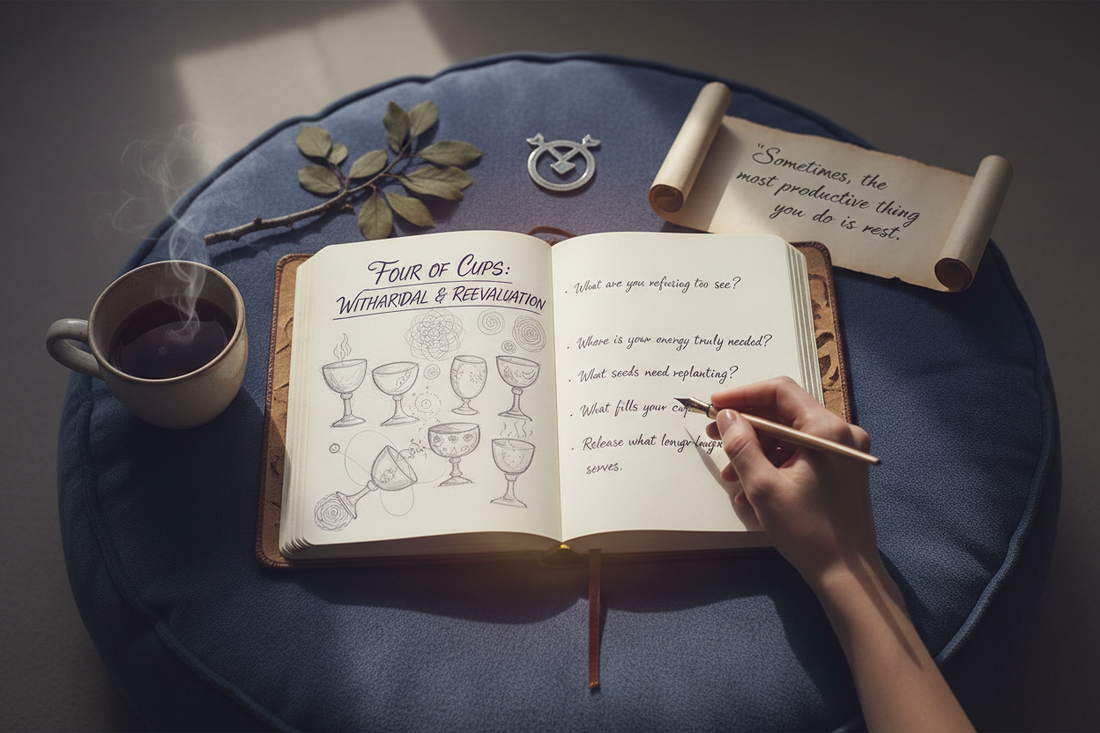 Four of Cups Journal Prompts: 15 Questions for Contemplation & Clarity ...