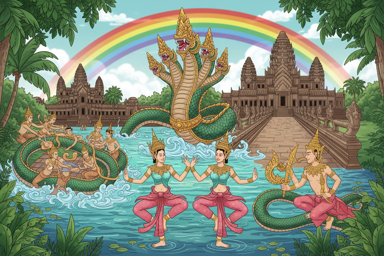 Khmer Naga and Apsara - Serpent Kings & Celestial Dancers of Angkor ...