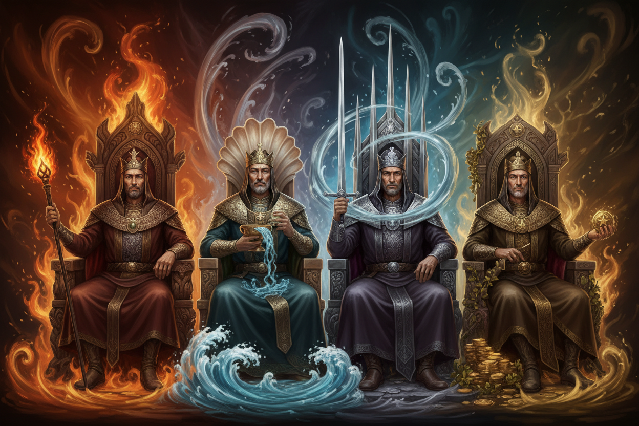 Kings in Tarot: Authority, Leadership & External Power | Court Cards ...