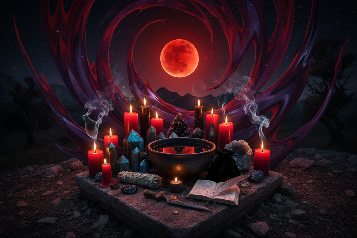 Lunar Eclipse Rituals: Blood Moon Magic & Transformation Guide – Nicole's ritual universe