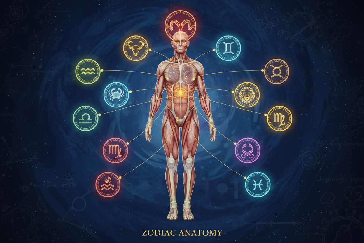 Medical Astrology 101: The Zodiac Man & Body Correspondences | Health ...