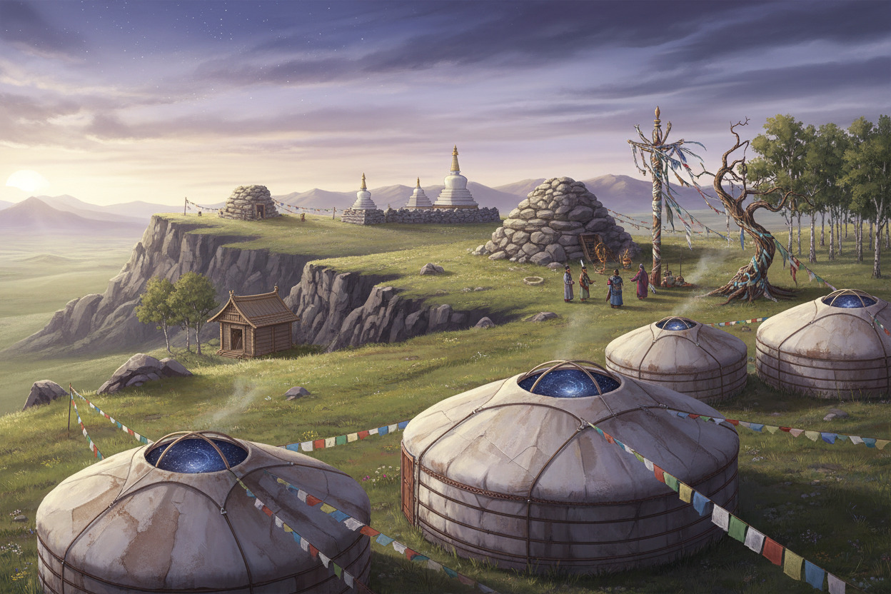 Mongolian & Siberian Sacred Structures: Yurts, Ovoos, and Shamanic ...