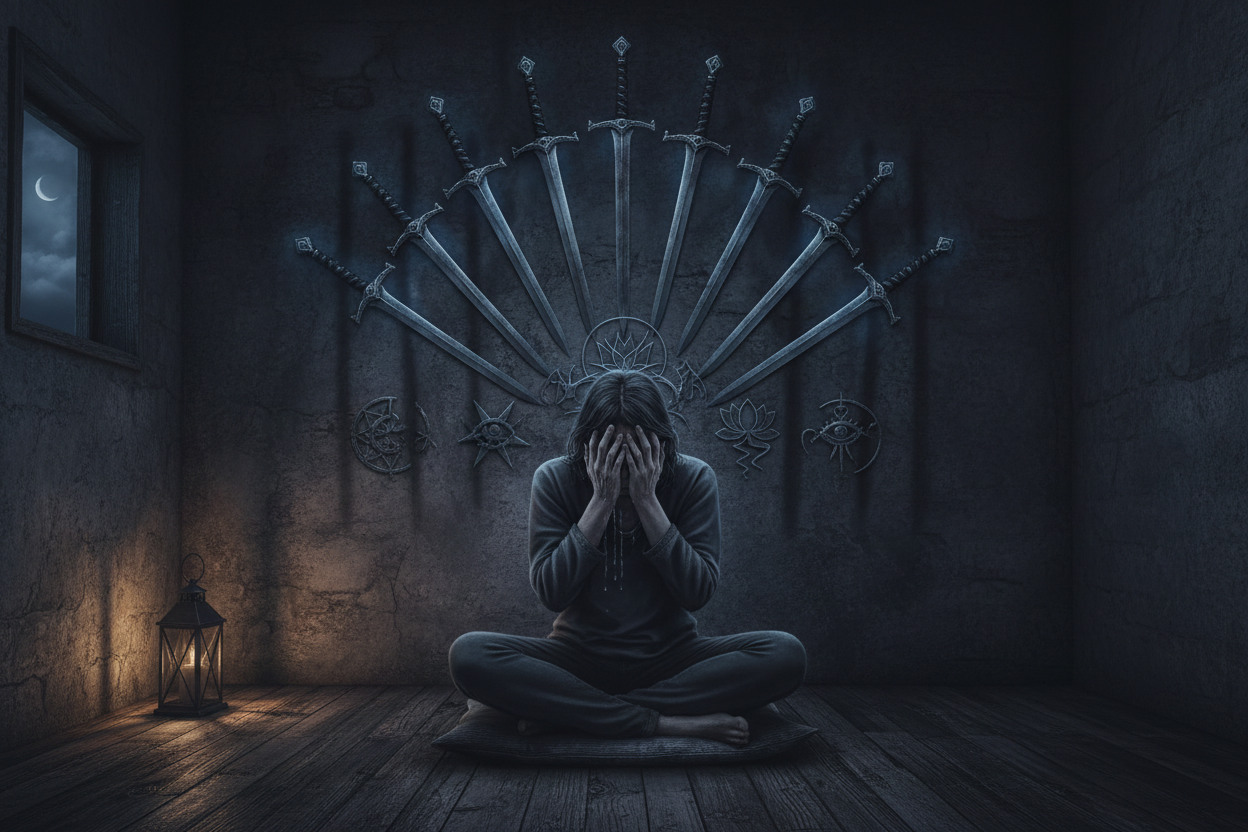 Nine of Swords Spiritual Meaning: Dark Night of Soul, Crisis ...