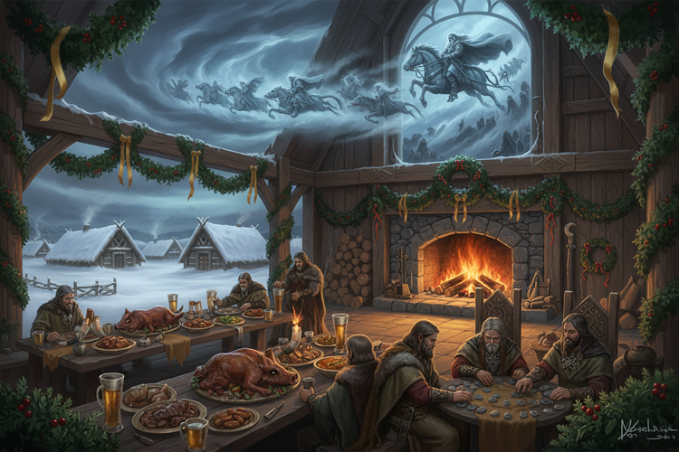 Yule: Norse Winter Solstice - Yule Log, Wild Hunt & Odin's Ride | Norse ...