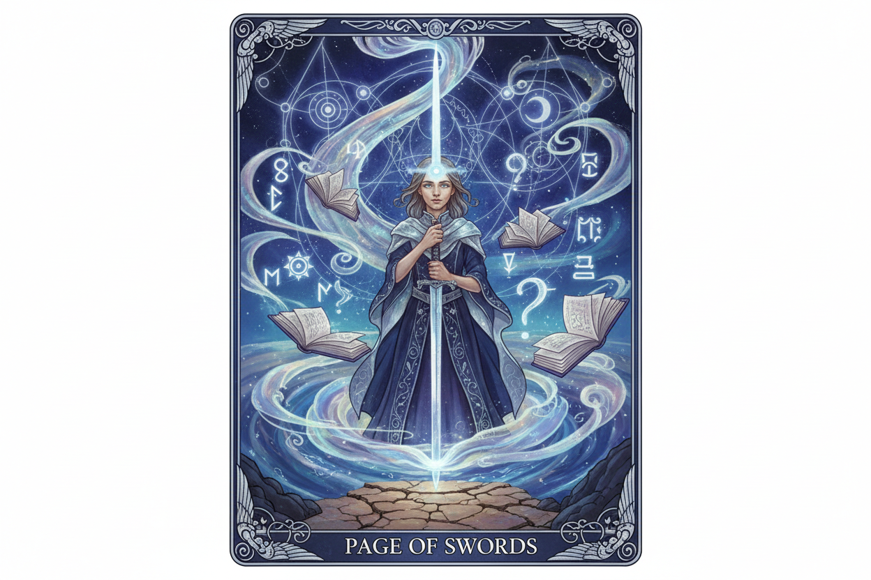 Page of Swords Spiritual Meaning: Mental Clarity & Truth-Seeking ...
