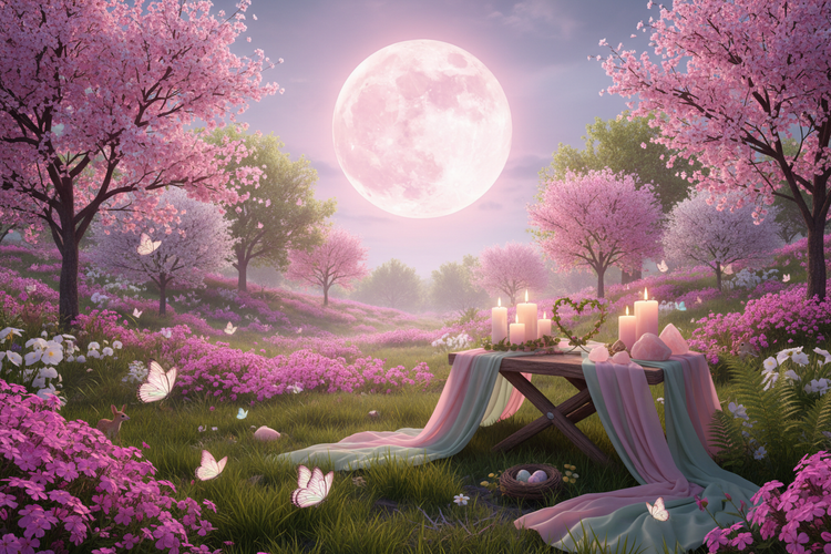 Pink Moon: April Full Moon Magic | Complete Guide – Nicole's ritual ...