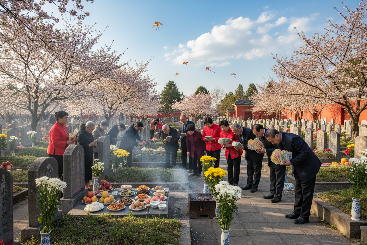 Qingming Festival: Chinese Tomb Sweeping - Ancestor Veneration, Grave ...