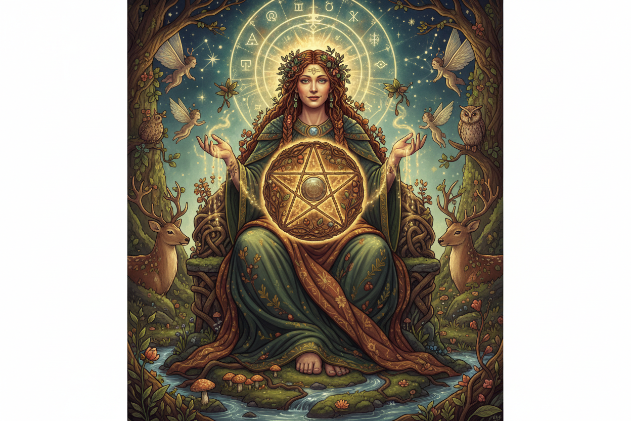 Queen of Pentacles Spiritual Meaning: Earth Mother & Divine Abundance ...