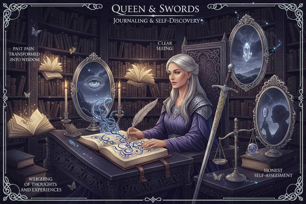 Queen of Swords Journal Prompts: 15 Questions for Self-Discovery ...