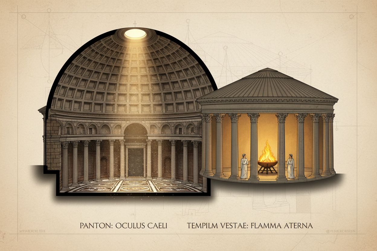 Roman Sacred Architecture: Pantheon's Dome and Vestal Temples ...