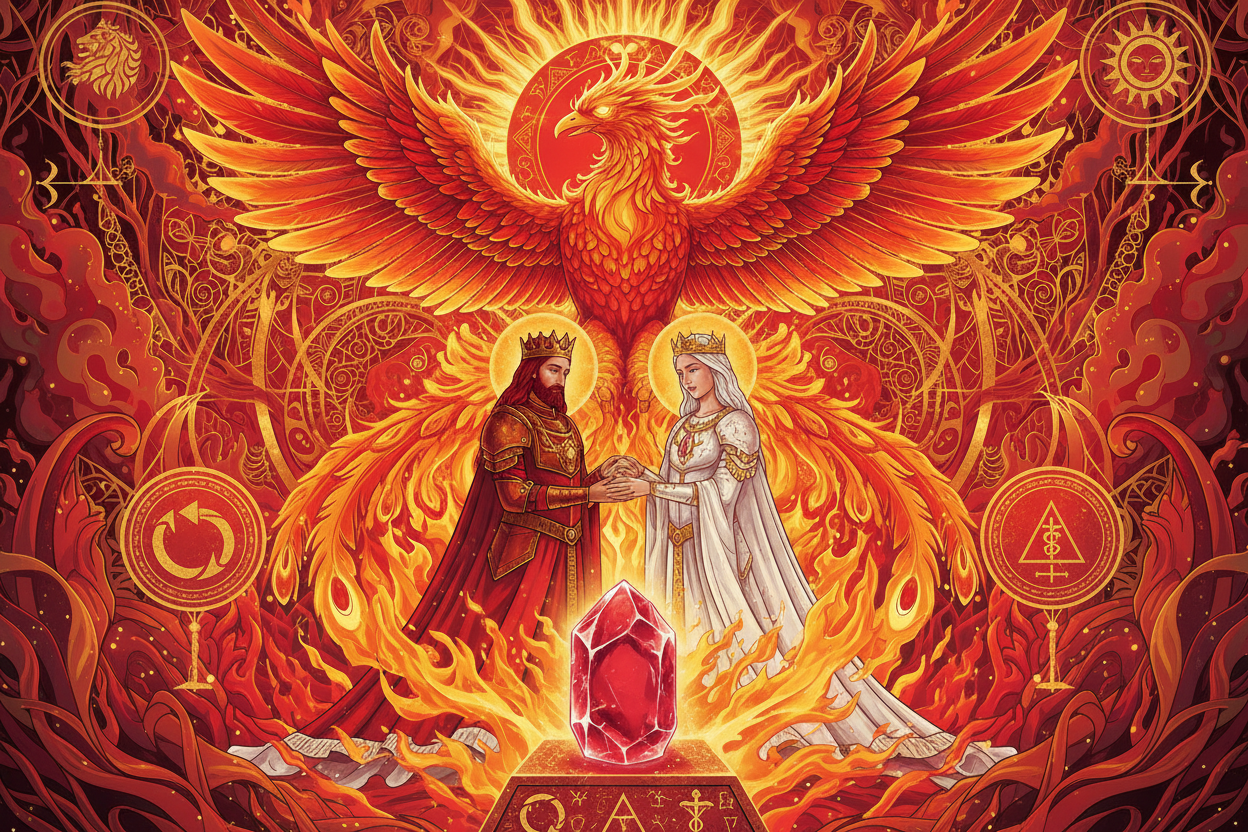 Rubedo as Phoenix Rising: The Red King & Queen United | Alchemical ...