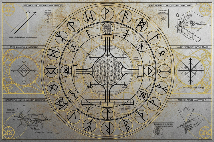 Rune Shapes: Geometric Power | Sacred Geometry in Elder Futhark ...