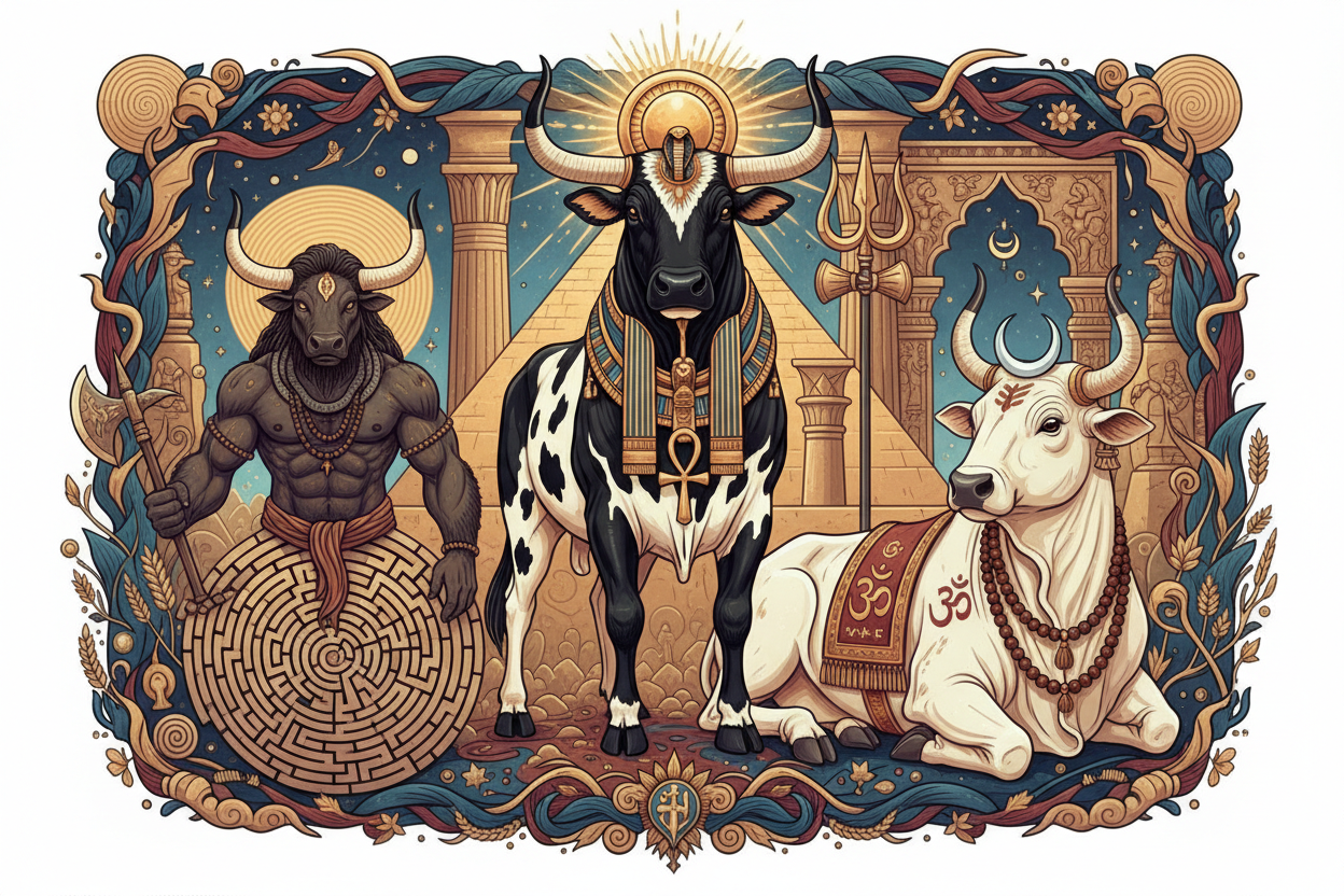 Sacred Bulls: Apis, Nandi, Minotaur | Bull Mythology Complete – Nicole ...
