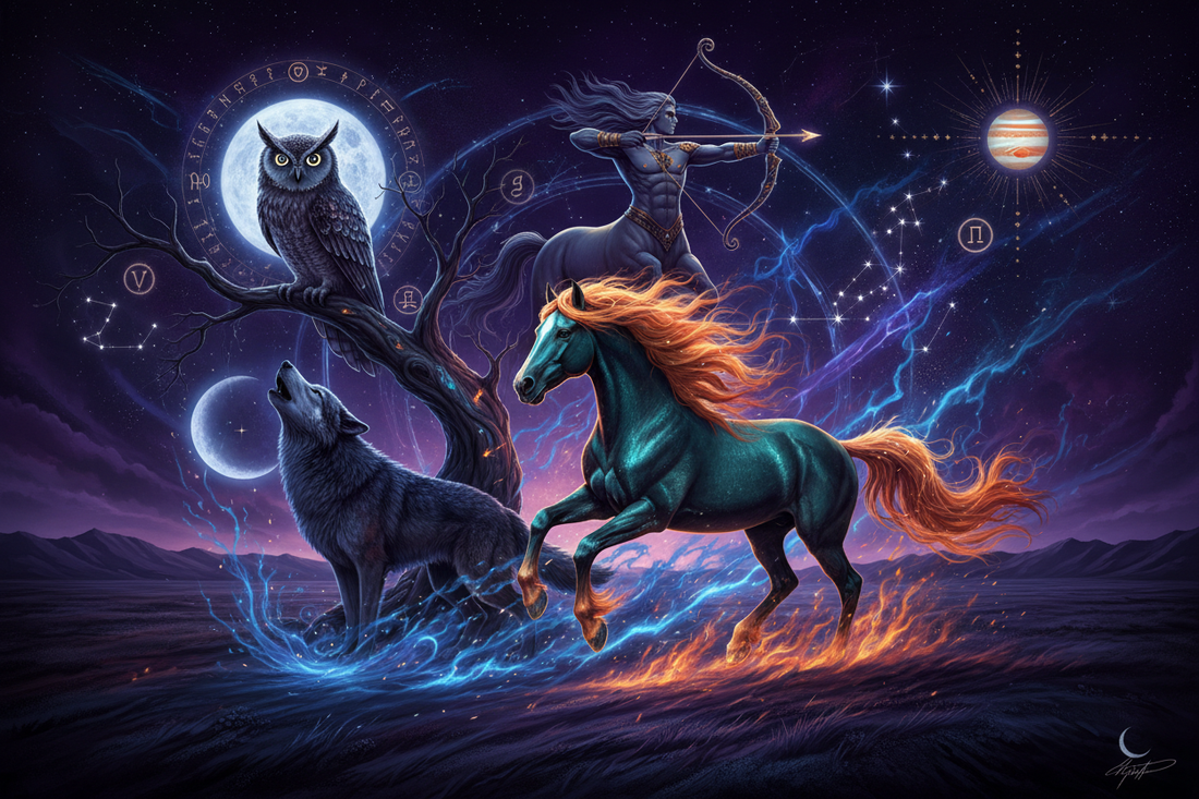 Sagittarius Animal Totems: Horse, Owl, Wolf & Centaur Spirit Guides ...