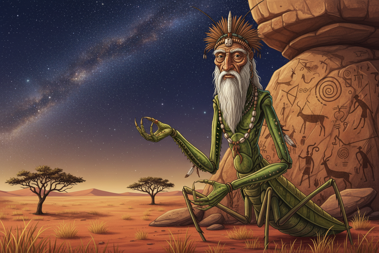 San Bushmen Stories: /Kaggen the Mantis Creator and Trickster Tales ...