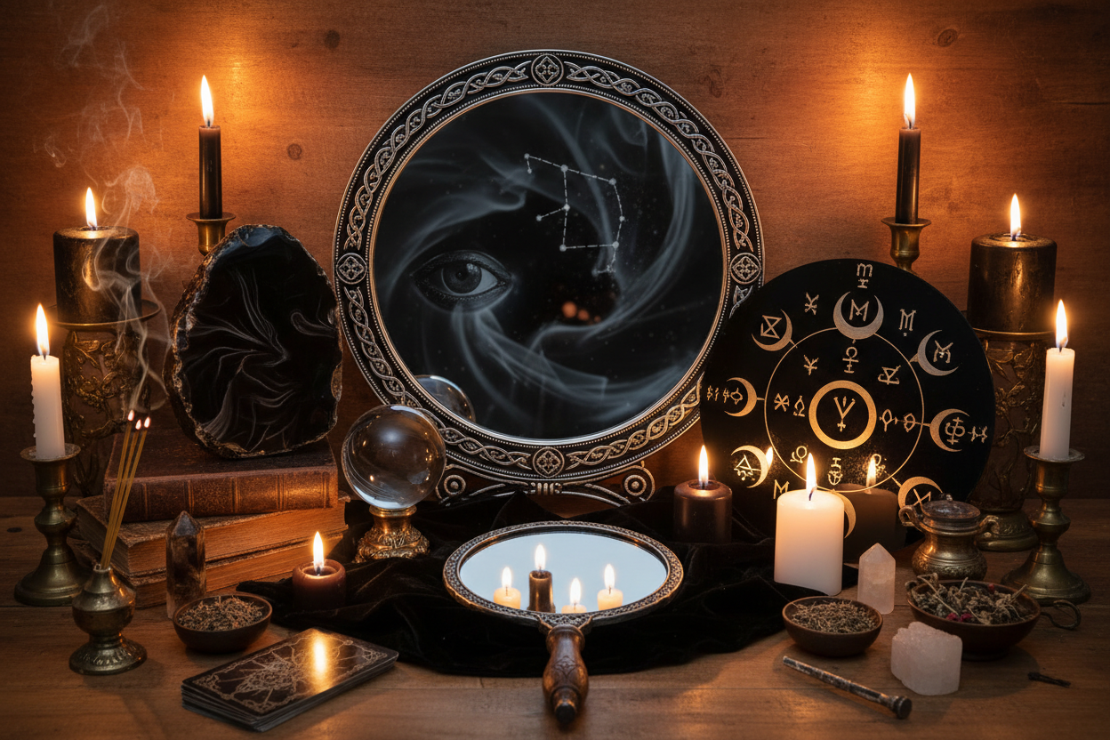 How to Create a Scrying Mirror from Scratch: Black Mirror Divination ...