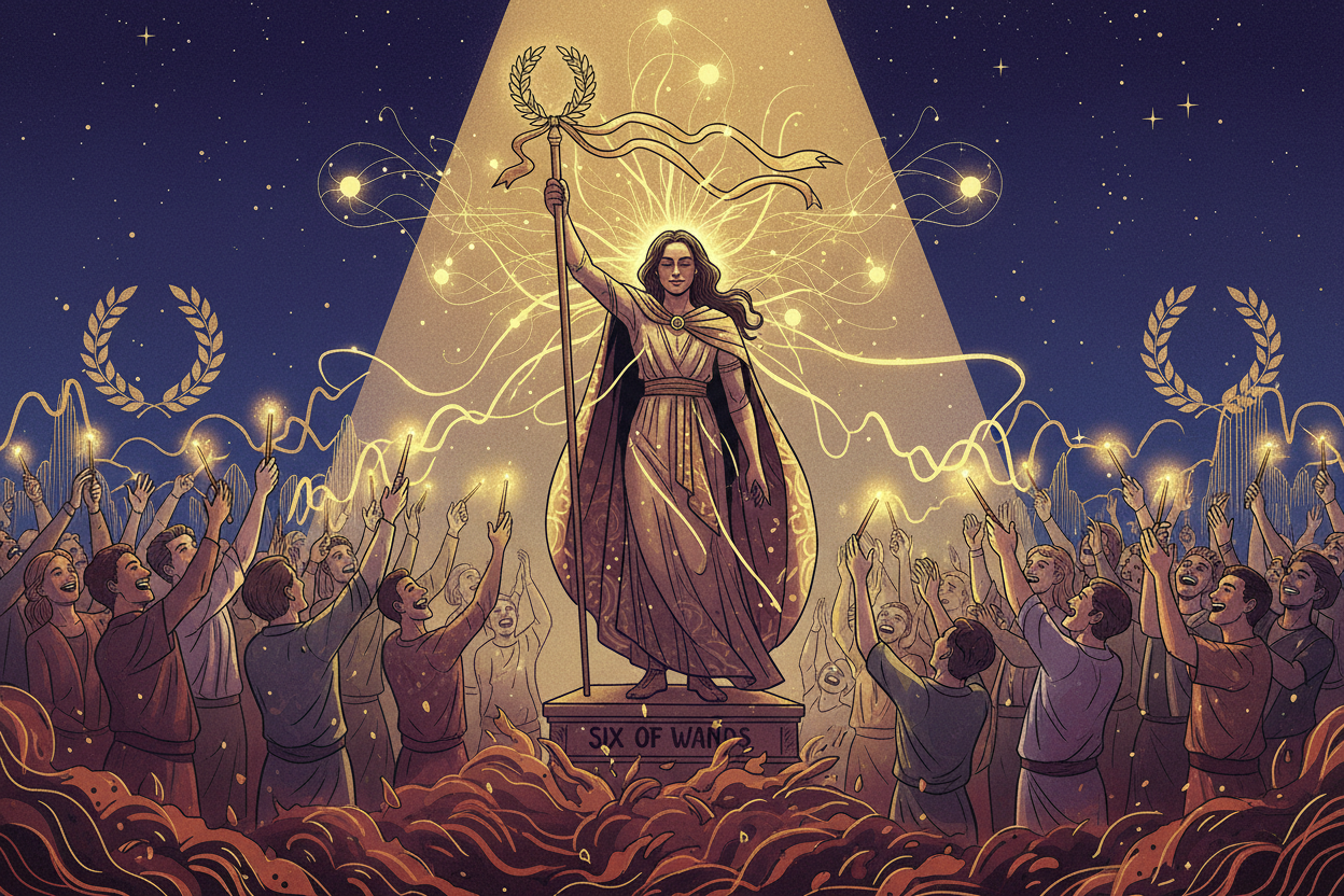 Six of Wands: Recognition, Validation, and Success Drive | Wands ...