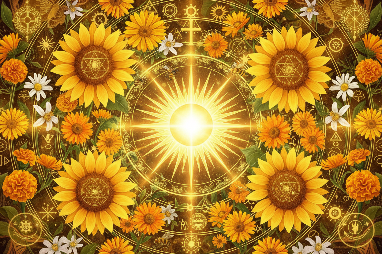 Solar Plants: Sunflower, Calendula & Sun Worship in Botany | Golden ...