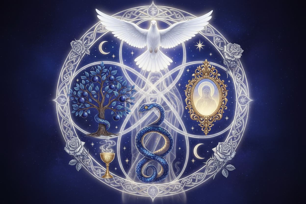 Sophia Symbols: Dove, Serpent, Mirror | Sacred Alphabet of Divine ...