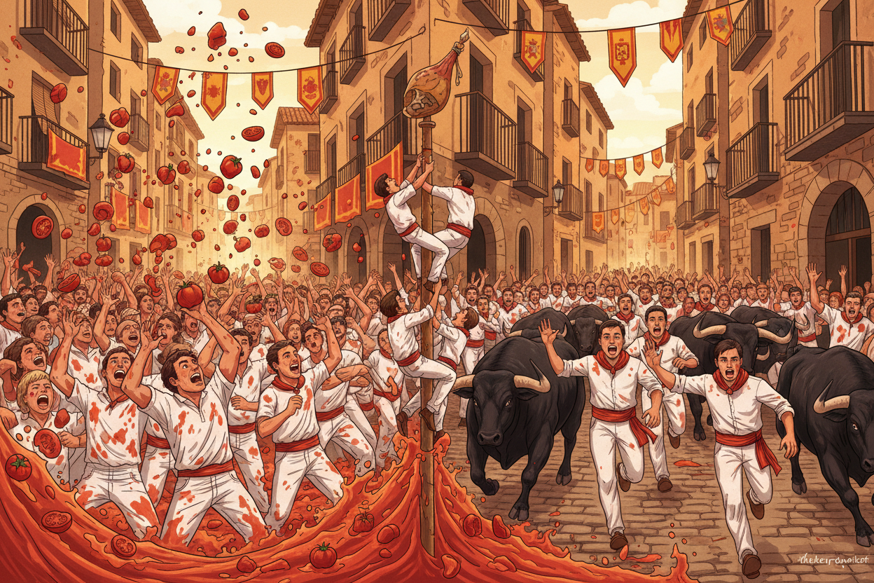 La Tomatina & San Fermín: Spanish Ecstatic Festivals - Tomato Battles ...