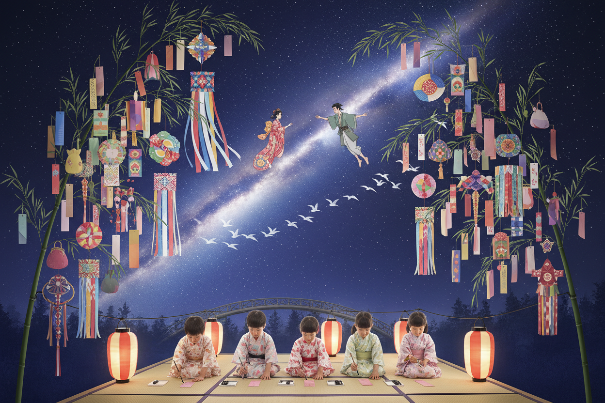 Tanabata: Star Festival - Weaver and Cowherd, Wish Bamboo & Celestial ...