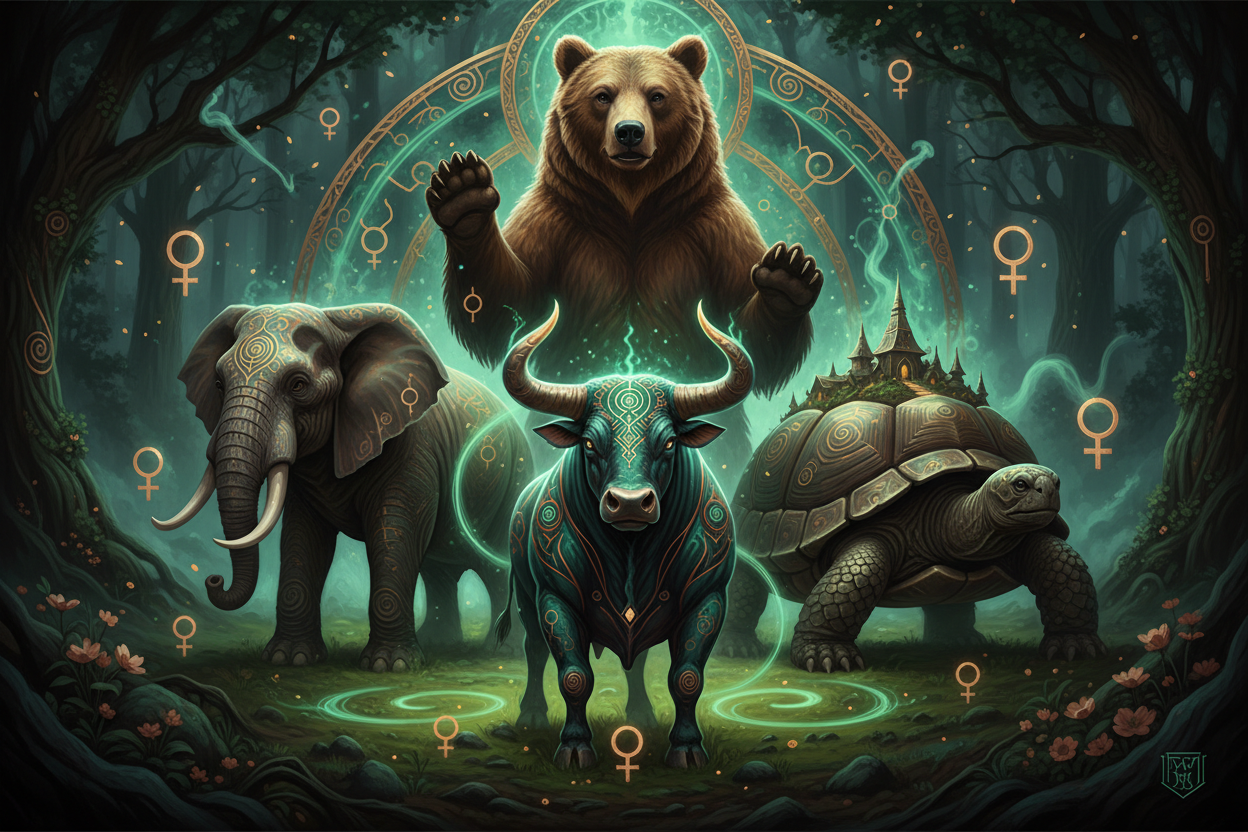 Taurus Animal Totems: Bull, Bear, Elephant & Turtle Spirit Guides ...