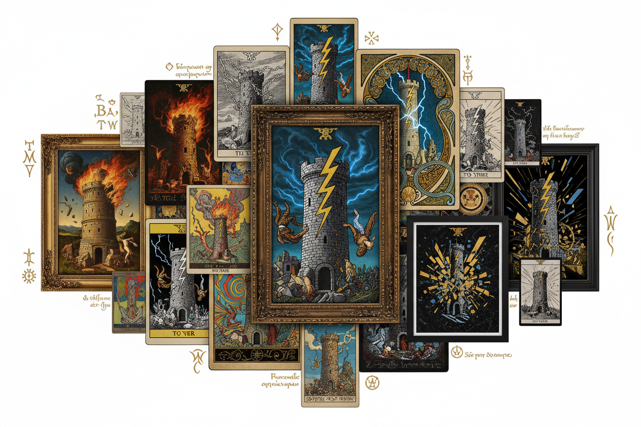 The Tower Tarot Art History: Symbolism Across Decks & Centuries ...