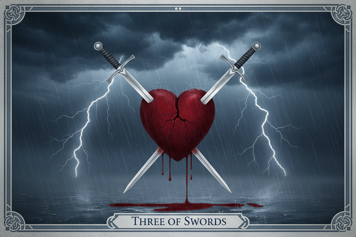 Three of Swords Tarot Card: Complete Guide to Meaning & Symbolism ...