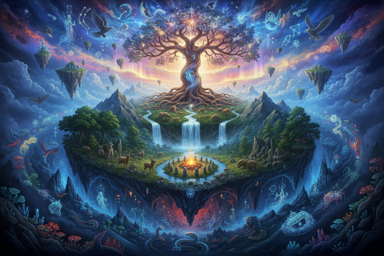 The Upper, Middle, and Lower Worlds in Shamanism | Three-World ...
