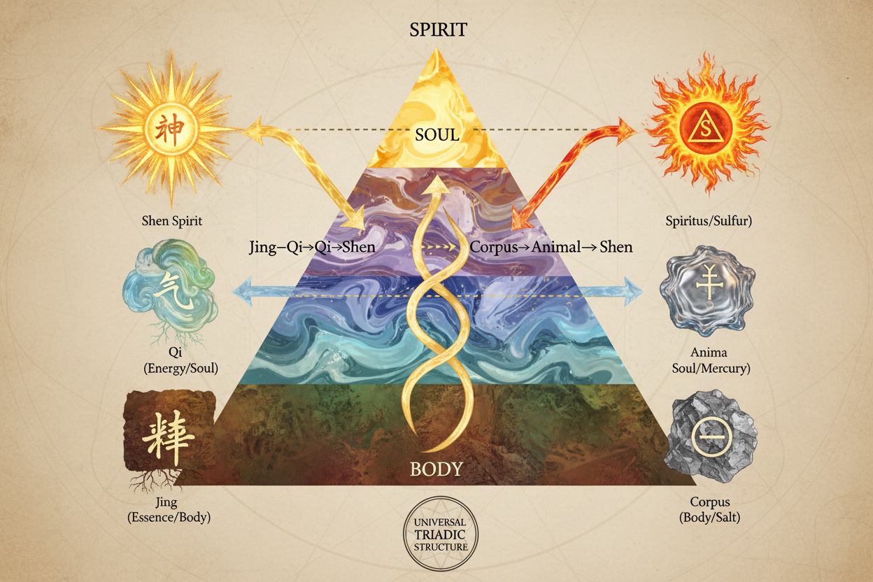 The Triadic Structure: 精气神 ↔ Body-Soul-Spirit | Alchemy Across ...